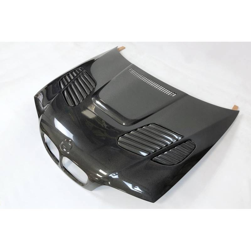 Capot Carbone BMW E46 '98-01 2P Look M3 GTR - Convert Cars